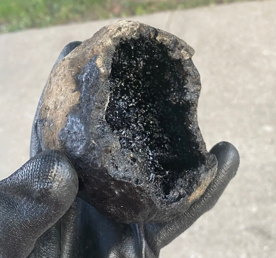 Rare Large Natural Bitumen Oil Geode - Keokuk Geode - Etsy