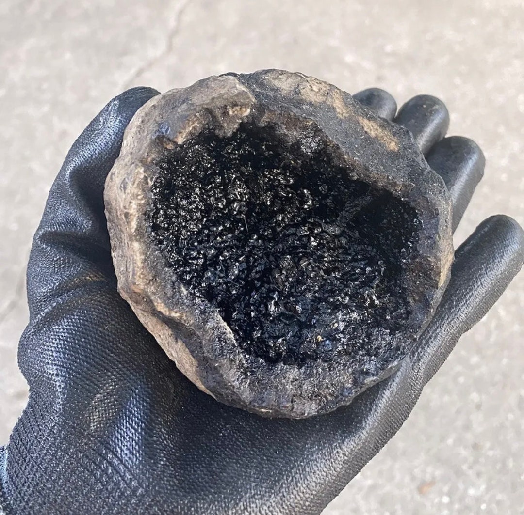 Rare Large Natural Bitumen Oil Geode - Keokuk Geode - Etsy