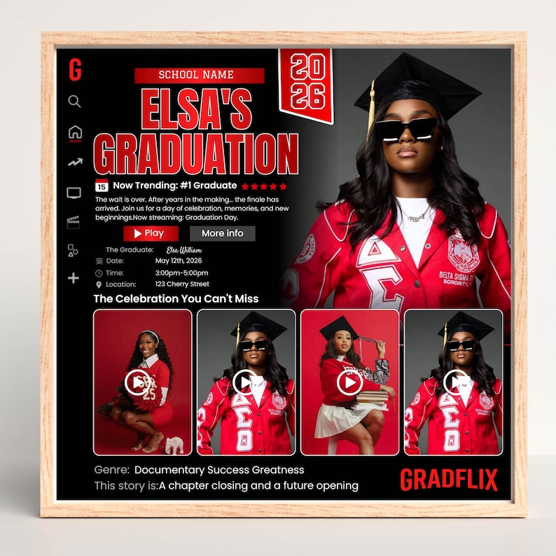 Class of 2026 Graduation Invitation Template, Editable Graduation ...