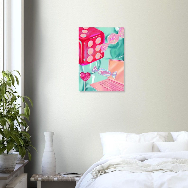Arte de parede Candy Tech | Pôster em tons pastel | Papel semibrilhante ...
