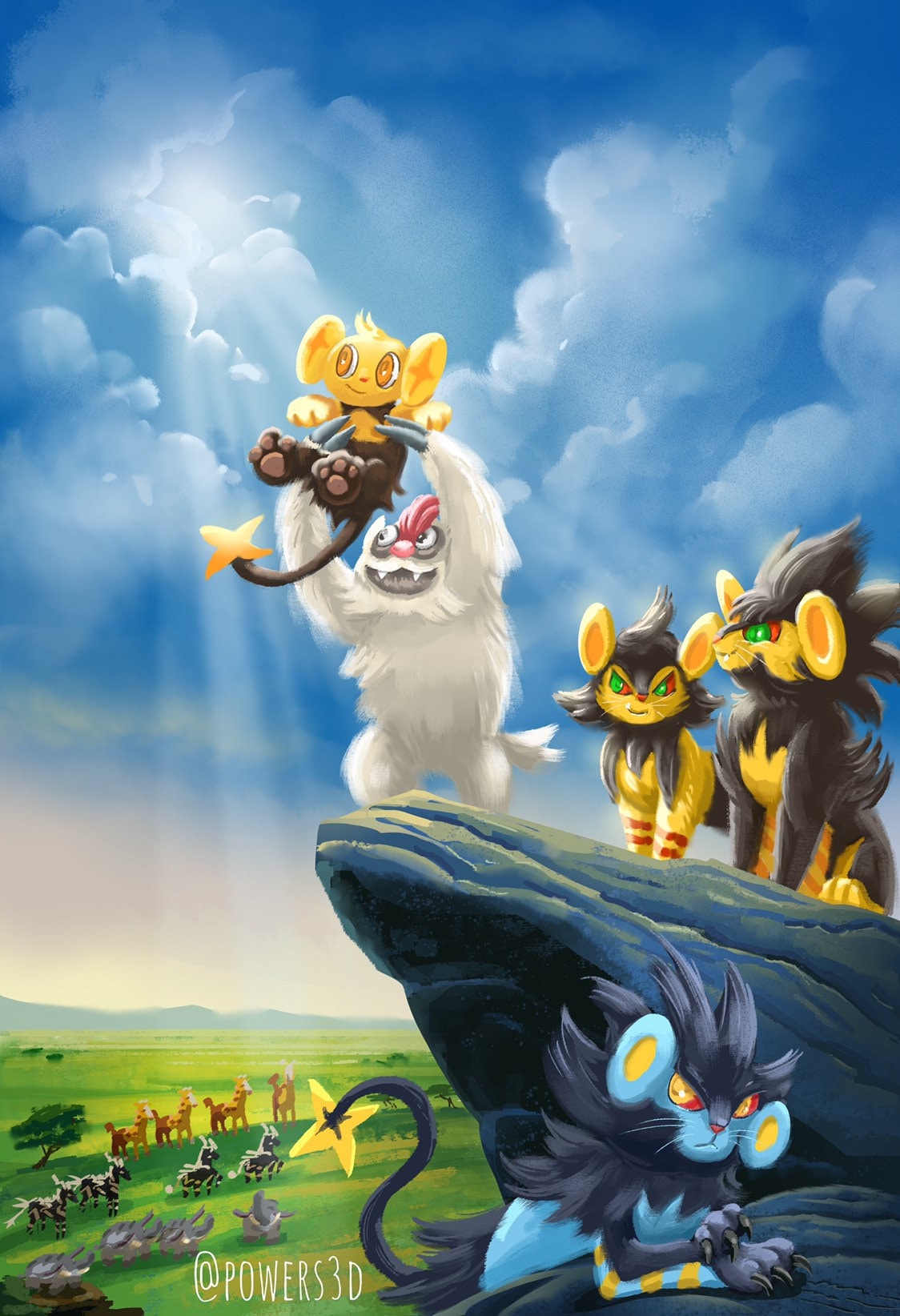 The Shinx King Art Print Etsy