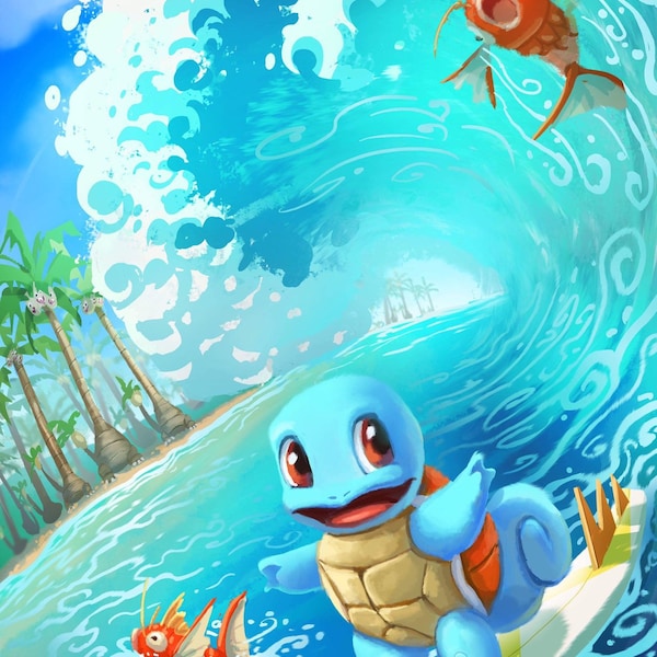Squirtle Art - Etsy