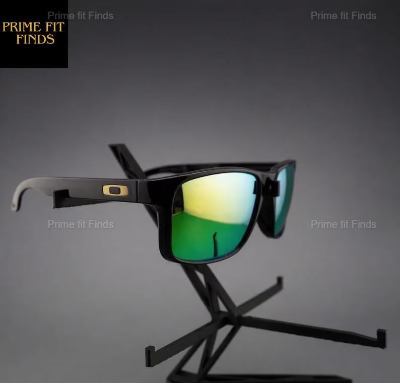 Oakley Holbrook gepolariseerd gouden iridium/matzwart gouden logo ...