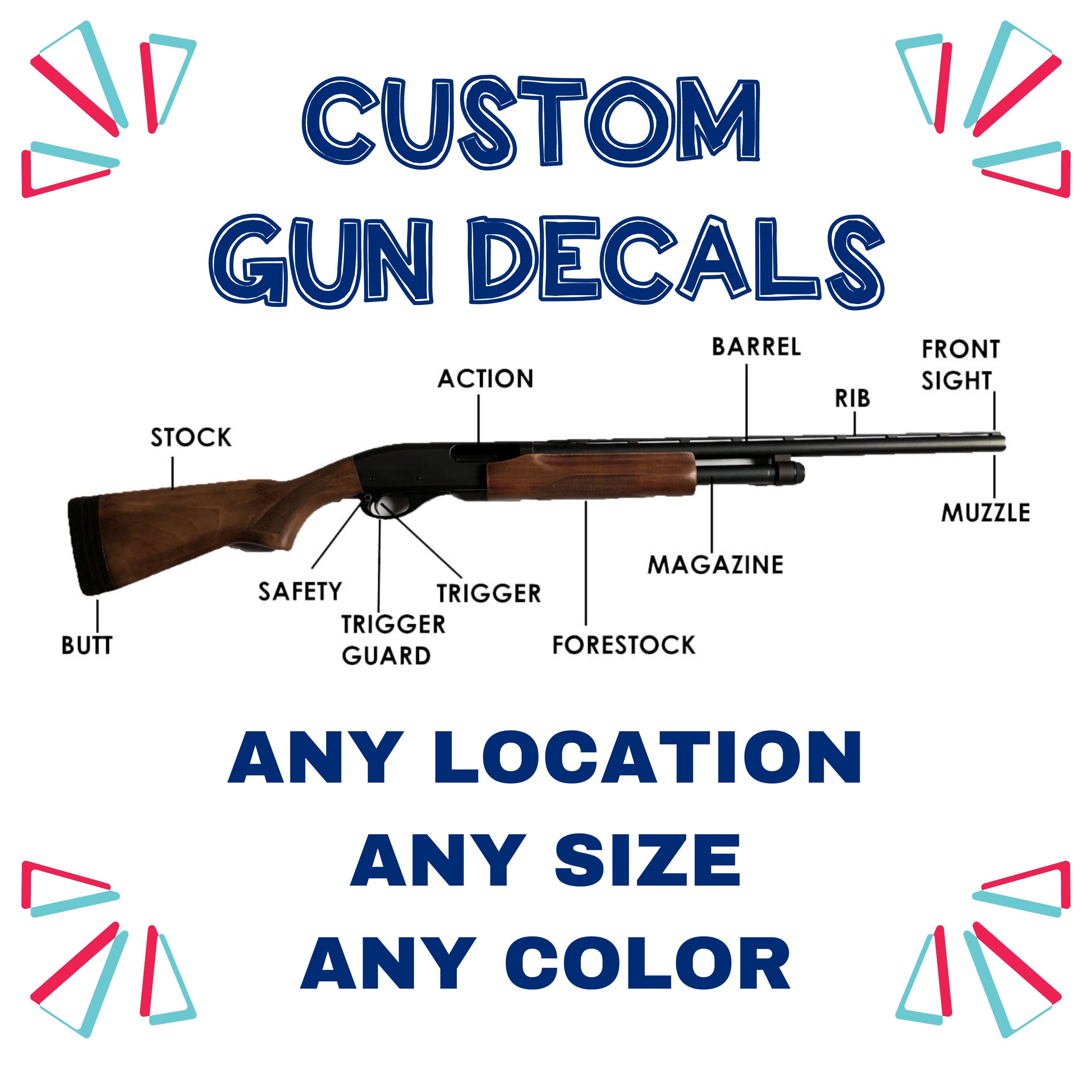Custom Gun Decals - Etsy