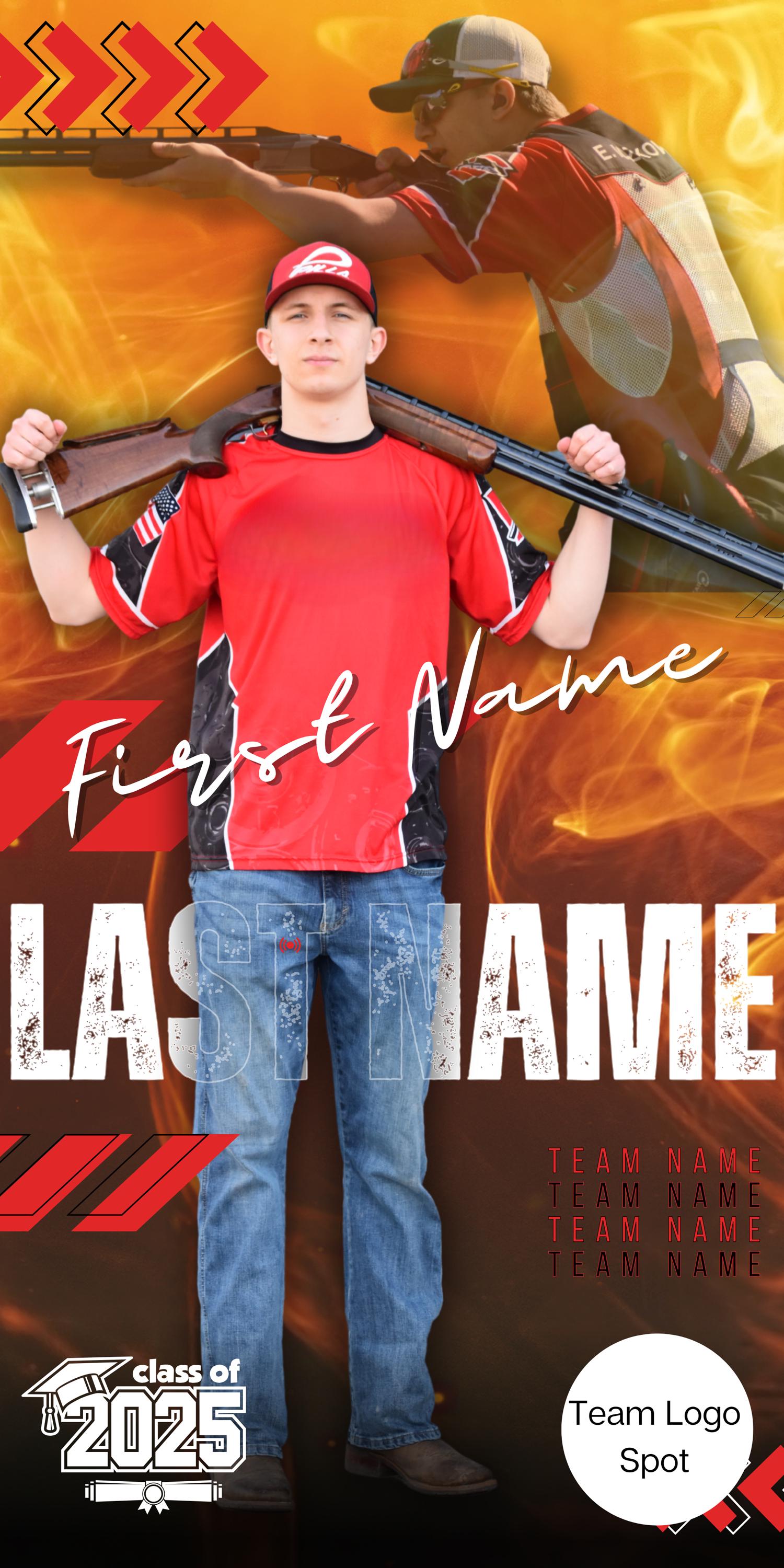 Custom Senior Banner-24 X 48" Trapshooter- Shooting Team- DIGITAL FILE ...