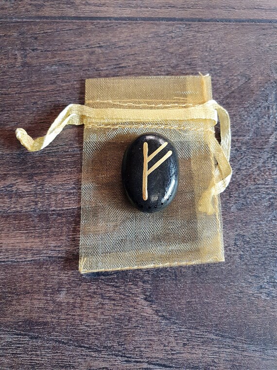 Fehu Rune of WEALTH. Money Amulet Prosperity Talisman | Etsy