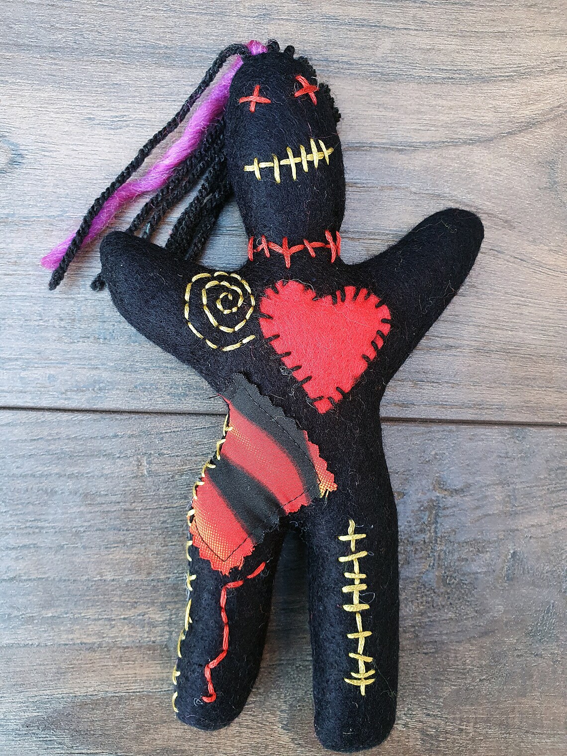 Voodoo Doll Handmade Black Poppet. Large Size Witches Doll | Etsy