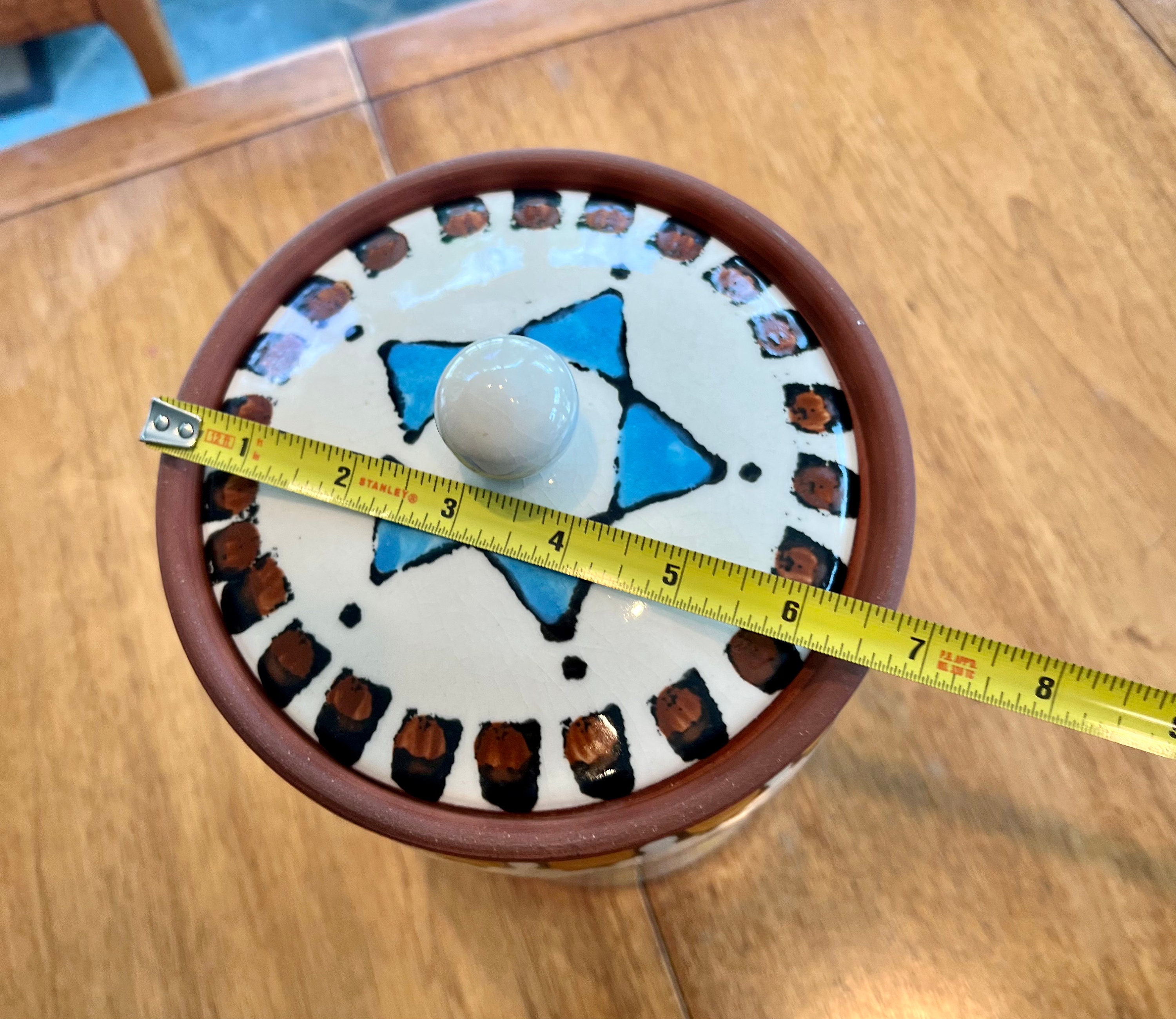 Gorgeous Geometric Vintage Signed Tom Phinney Abstract Pottery Canister ...