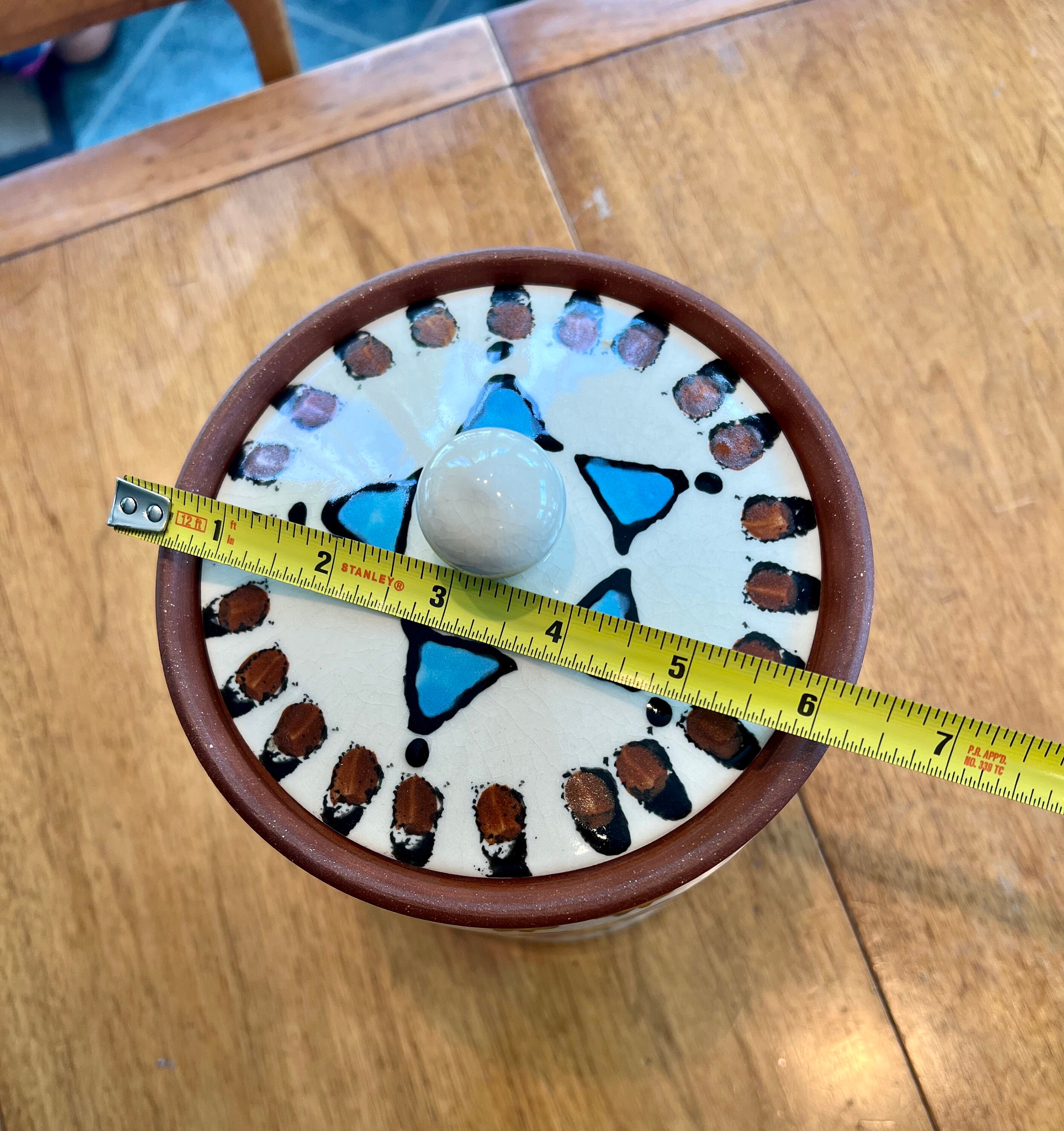 Gorgeous Geometric Vintage Signed Tom Phinney Abstract Pottery Canister ...