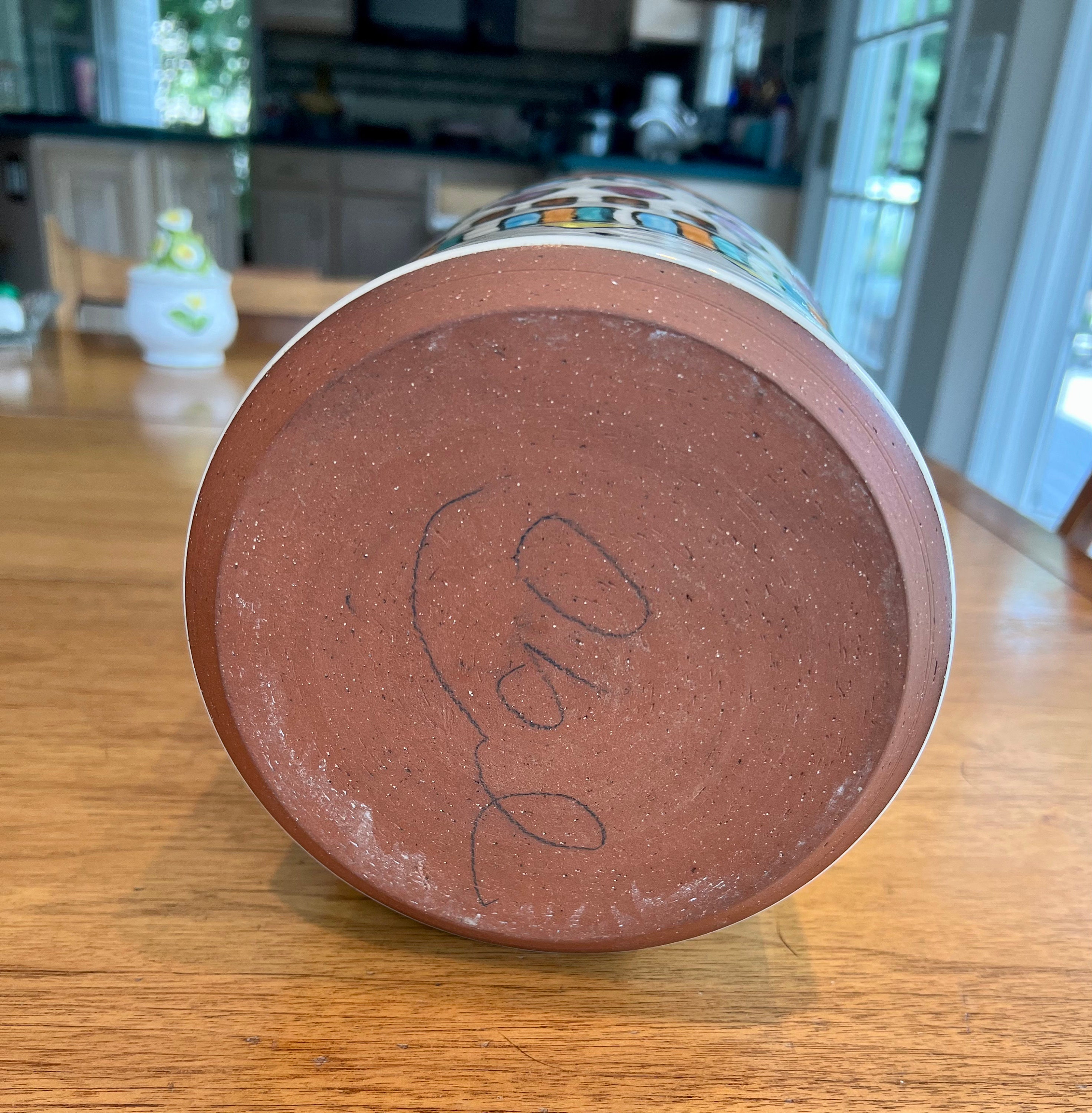 Gorgeous Geometric Vintage Signed Tom Phinney Abstract Pottery Canister ...