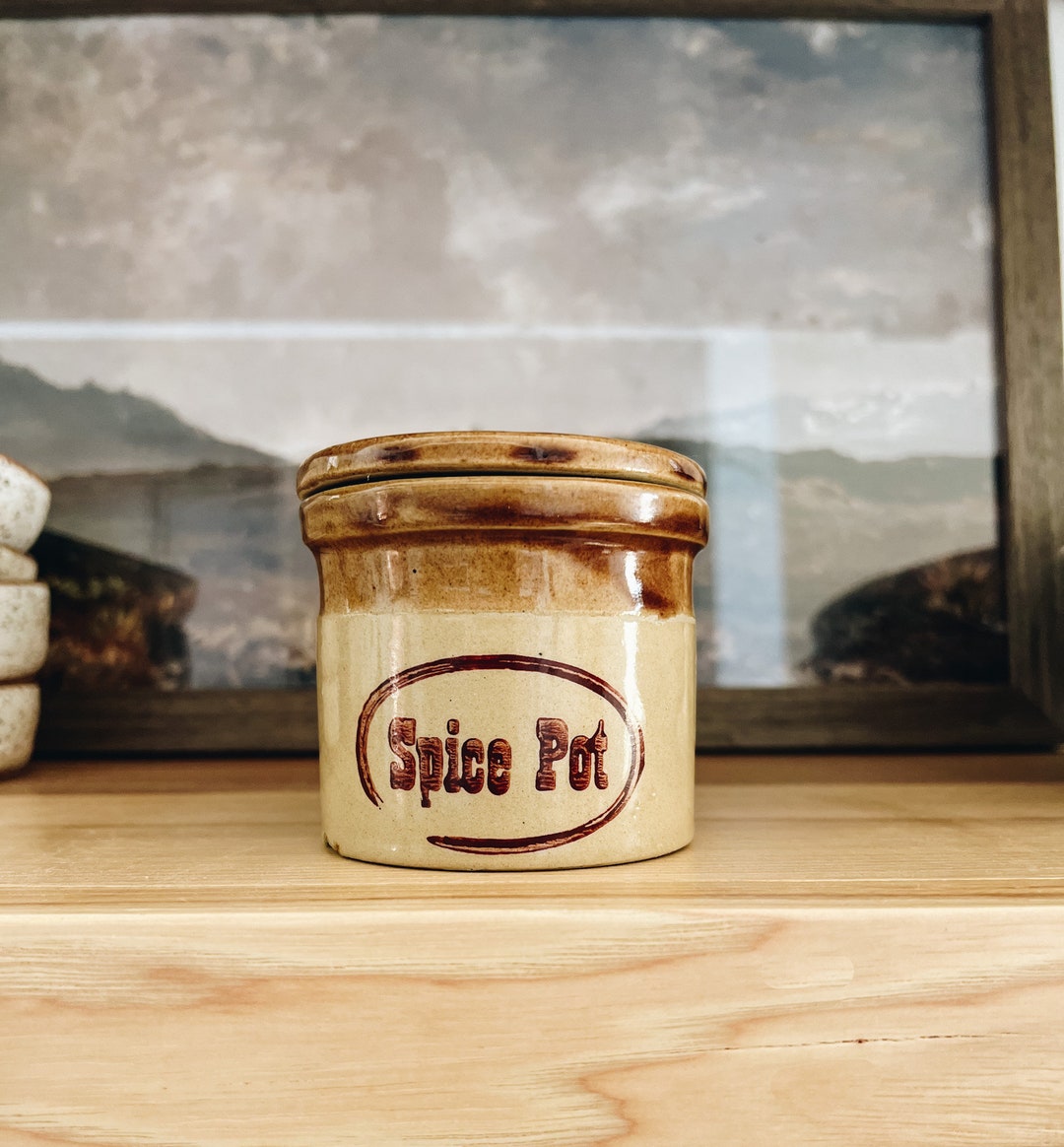 Vintage Ceramic Spice Pot Spice Jar Vintage Kitchen Storage Eco ...