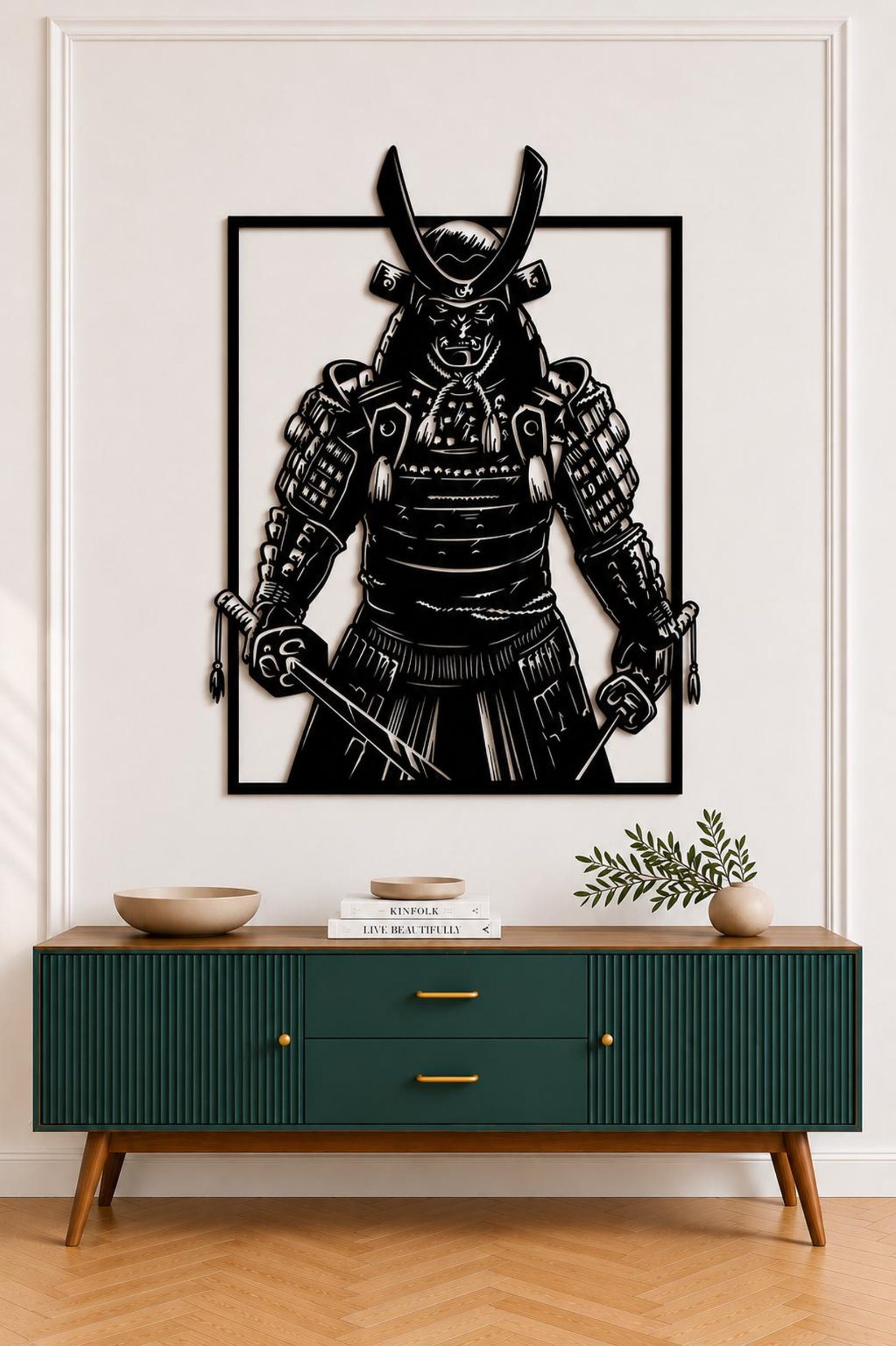 Samurai Armor Wall Art SVG, Japanese Warrior SVG, Samurai Helmet SVG ...
