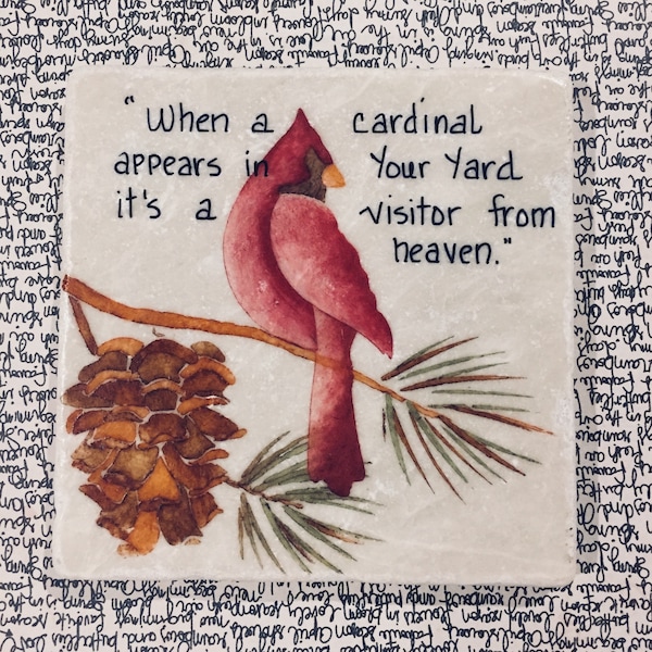 Cardinal Memorial Stone - Etsy
