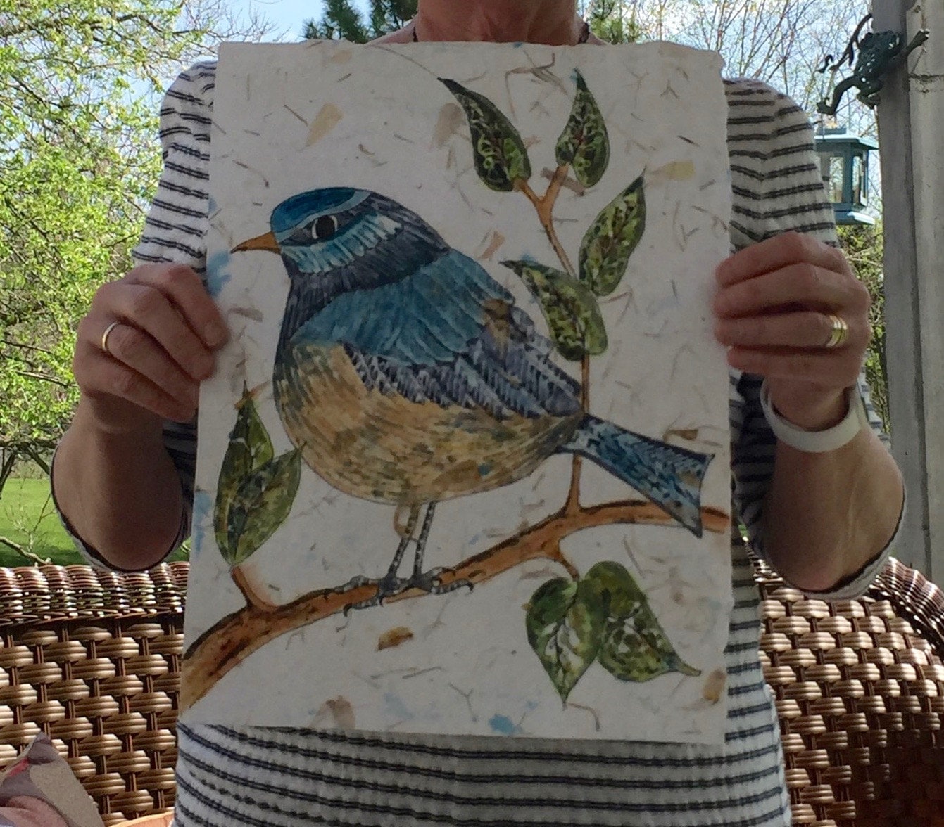 Bluebird Watercolor Paintingwatercolor Batik fine Art | Etsy