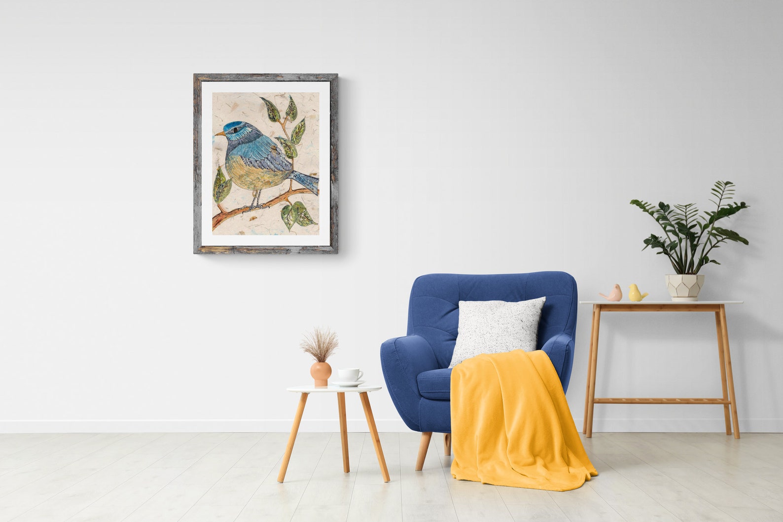 Bluebird Watercolor Paintingwatercolor Batik fine Art | Etsy