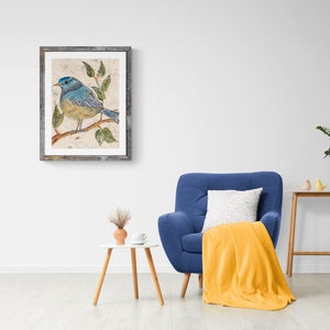 Bluebird Watercolor Painting,watercolor Batik ,fine Art - Etsy