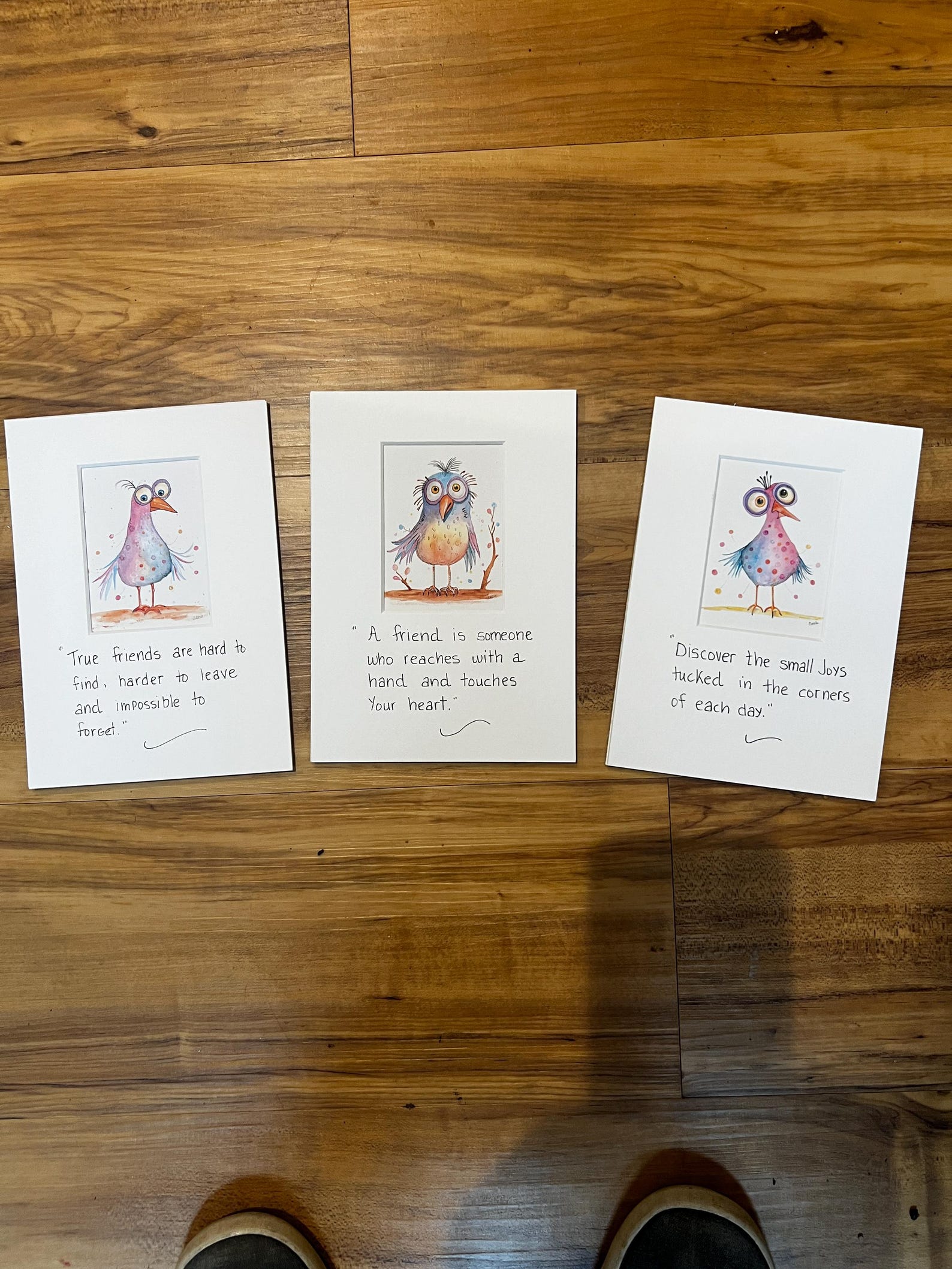 Whimsical Bird Watercolor Art Print: Kooky Home Decor - Etsy