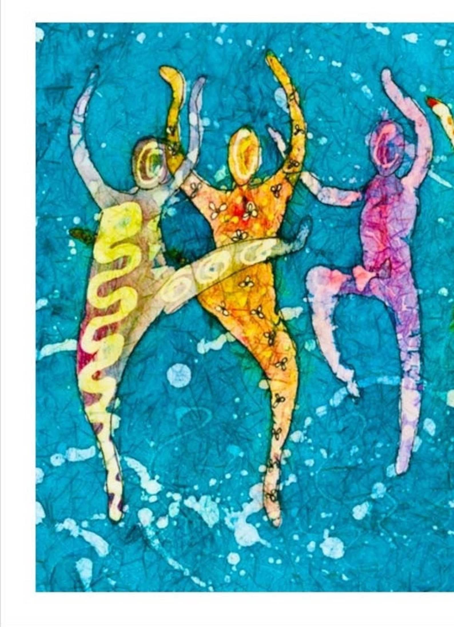 Dancer Watercolor Batik Painting Fine Art Prints - Etsy