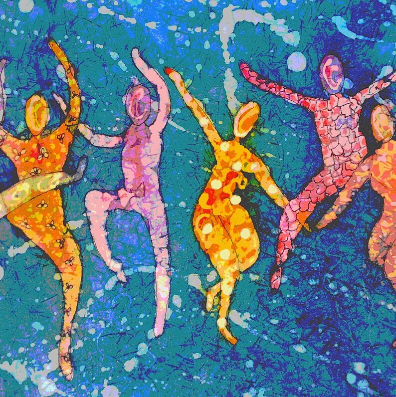 Dancer Watercolor Batik Painting Fine Art Prints | Etsy