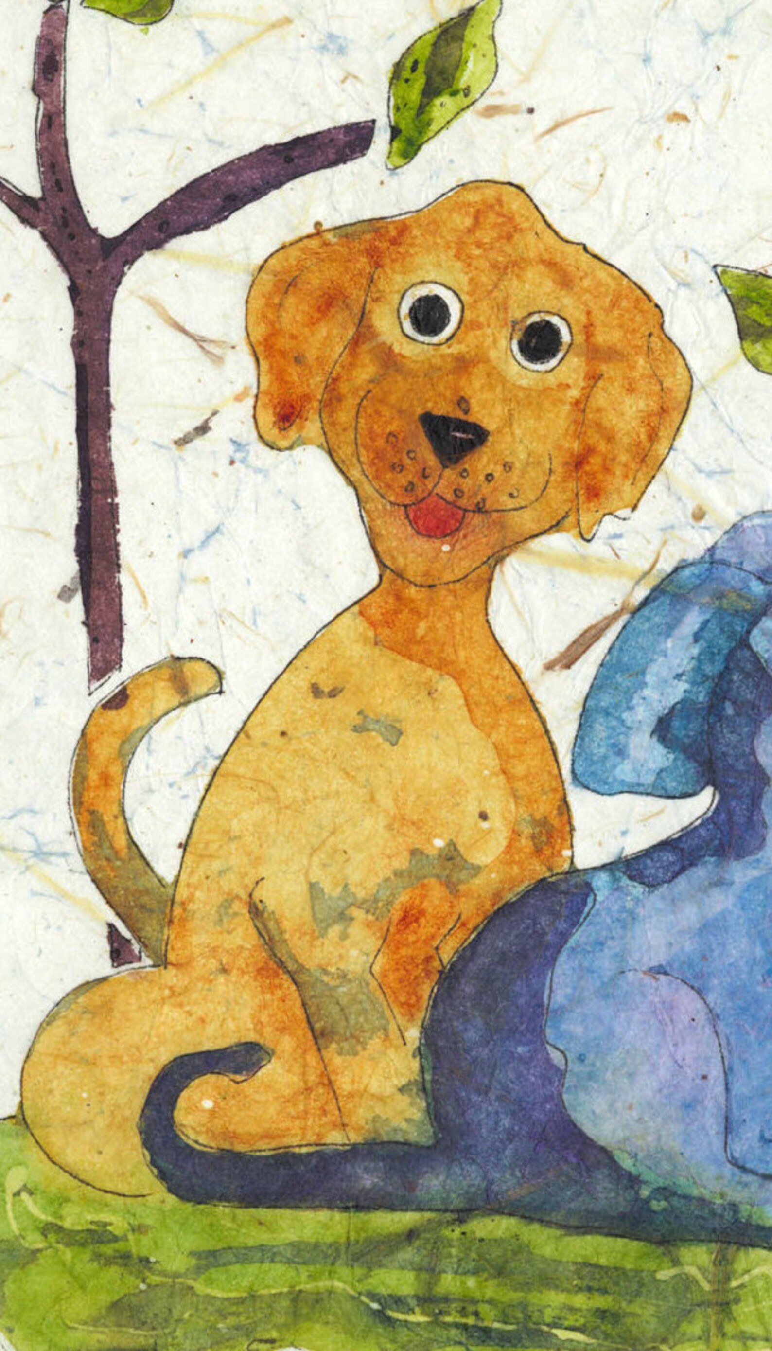 Watercolor Batik Dogs Dog Nursery Wall Art Watercolor - Etsy