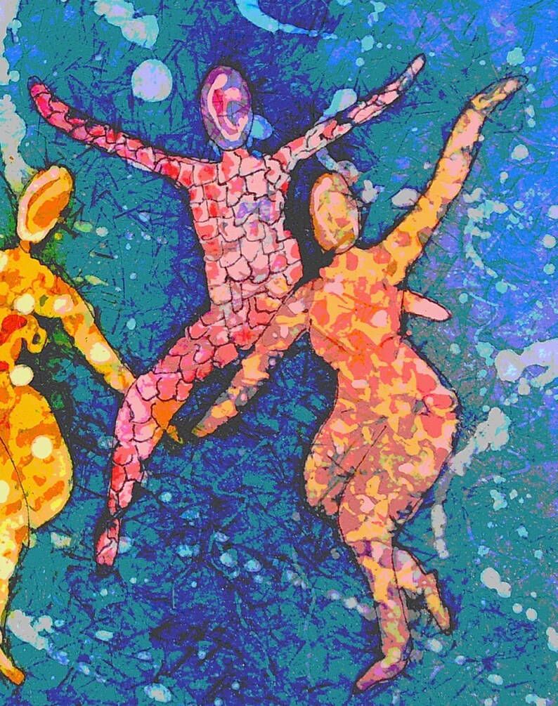 Dancer Watercolor Batik Painting Fine Art Prints | Etsy
