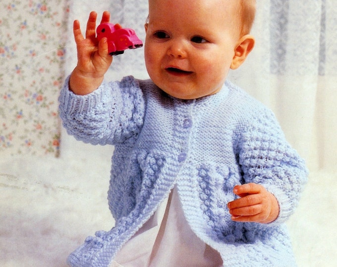 Baby Dk 8ply Light Worsted Matinee Jacket in Size 17 to 19 Ins PDF of ...