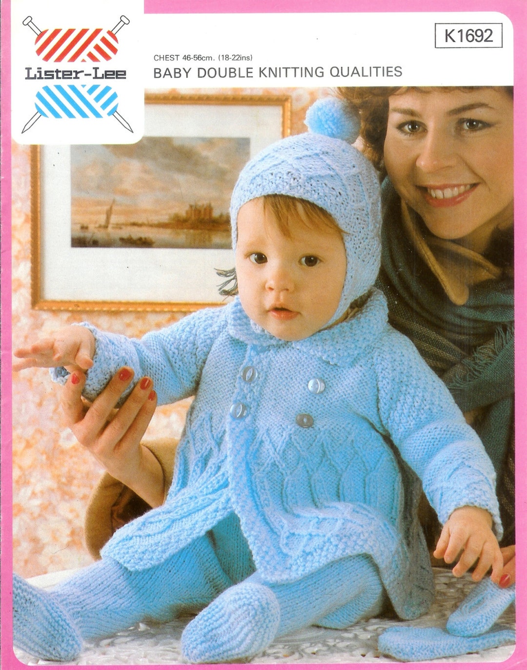 Baby DK Pram Set 18 22 Ins Lister 1692 PDF of Vintage Knitting Patterns ...