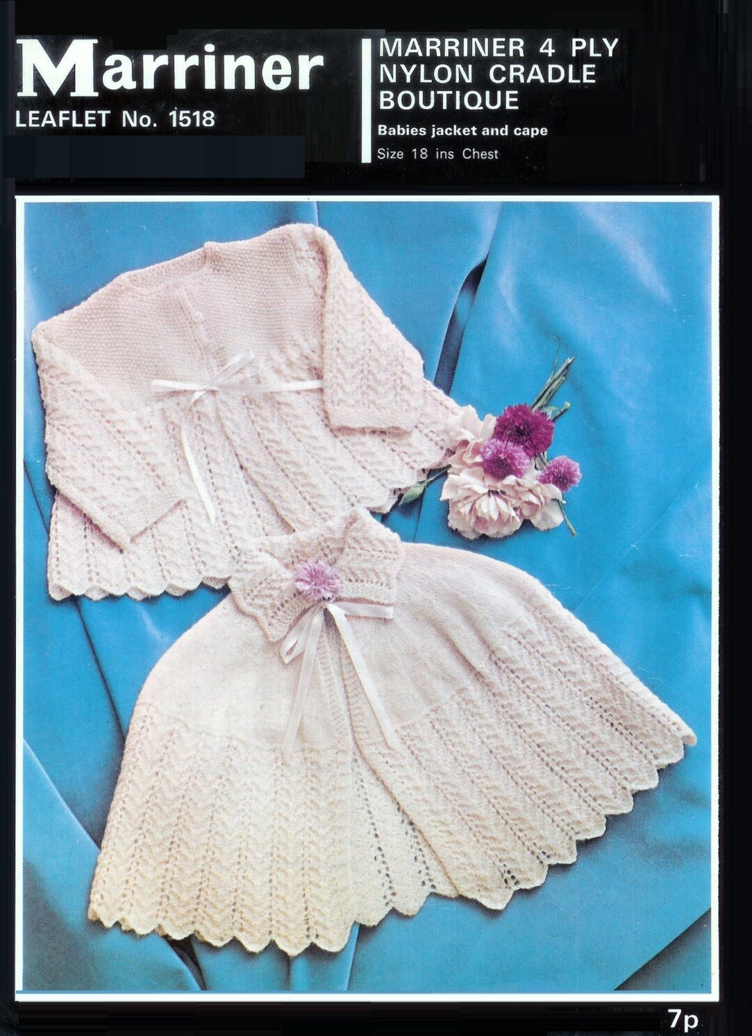 Baby 4ply Matinee Jacket and Shoulder Cape 18ins Marriner - Etsy