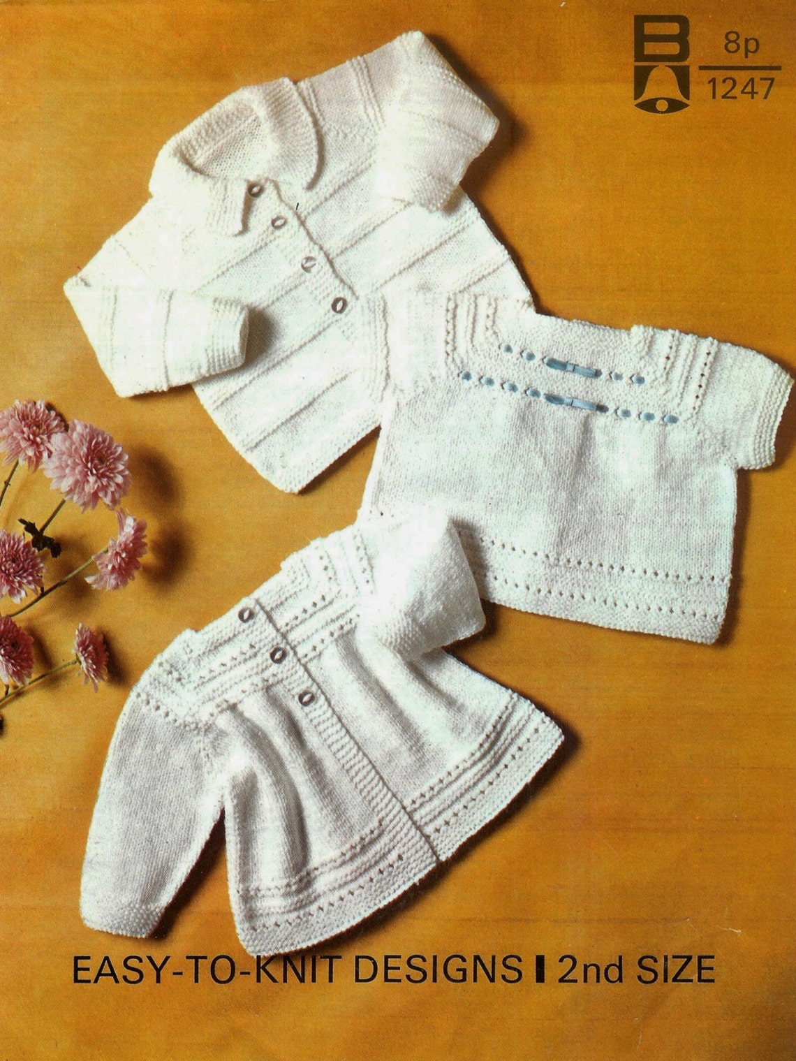 Baby QK 8ply Matinee Jackets & Sweater 20 Ins Bellmans 1247 | Etsy