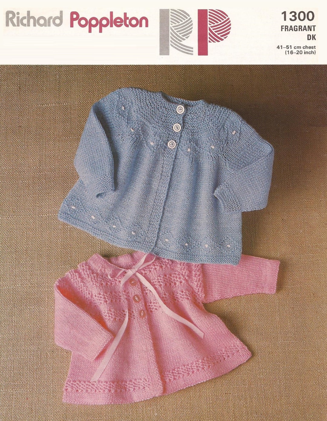 Baby Matinee Jacket 2 Styles in Dk8 Ply Sizes 16 20 Ins RP 1300 Pdf of ...