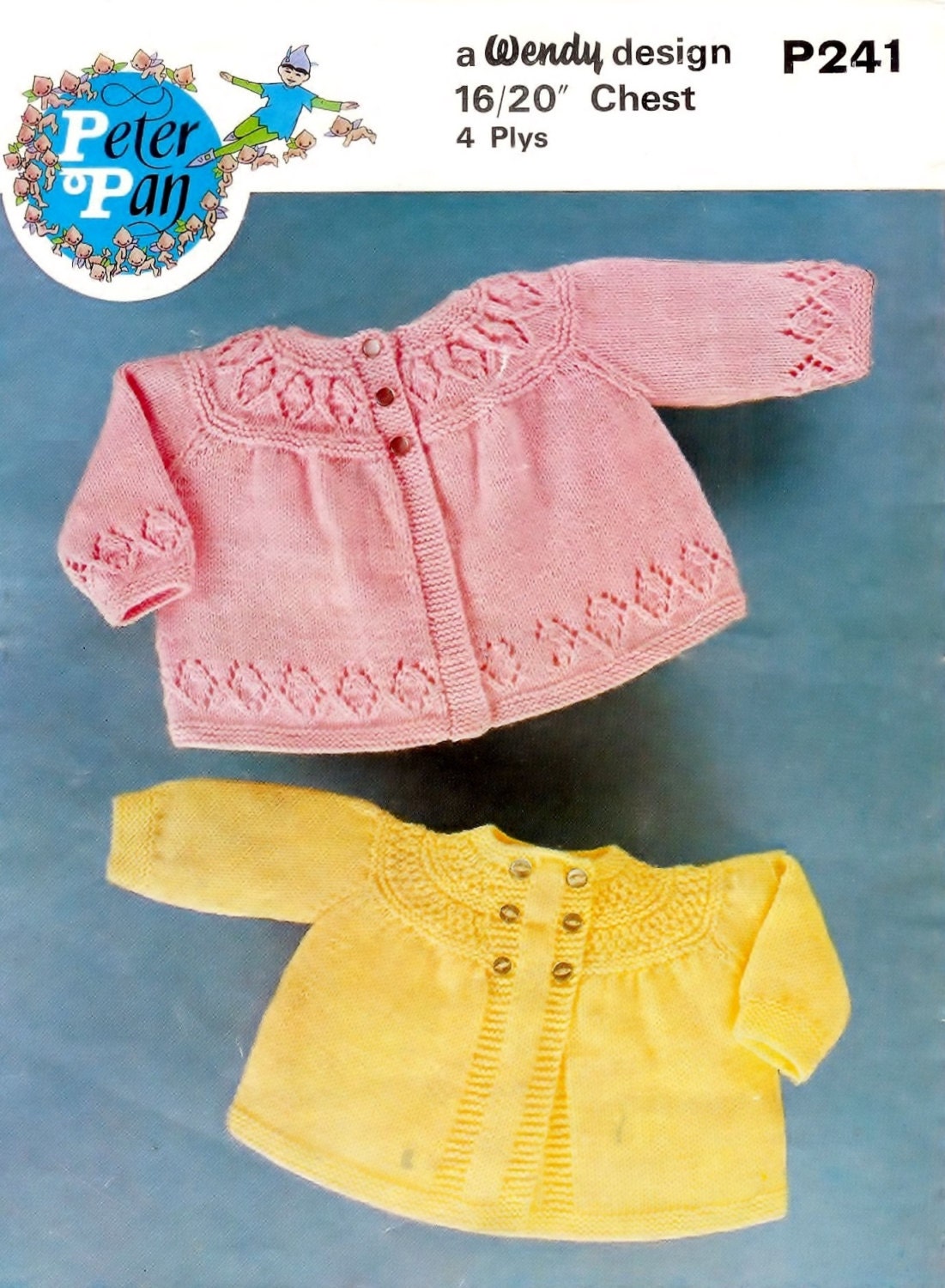 Baby 4ply Matinee Jackets 2 Styles Sizes 16 to 20 Ins PDF of | Etsy