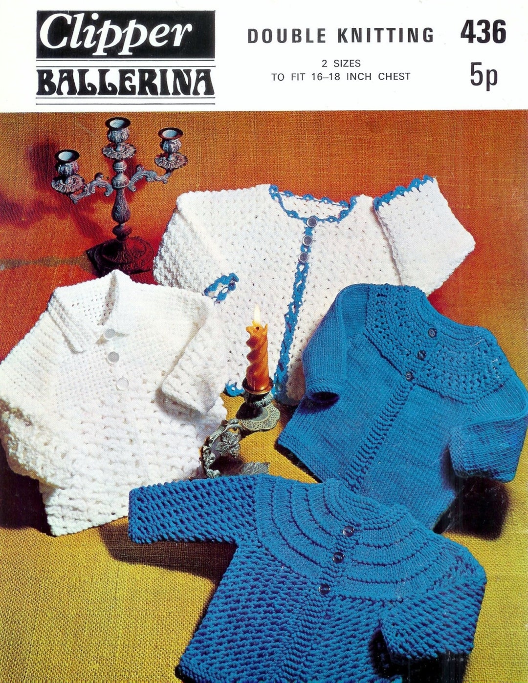 Matinee Jackets 4 Styles 2 Crochet / 2 Knit in DK 8ply Sizes - Etsy