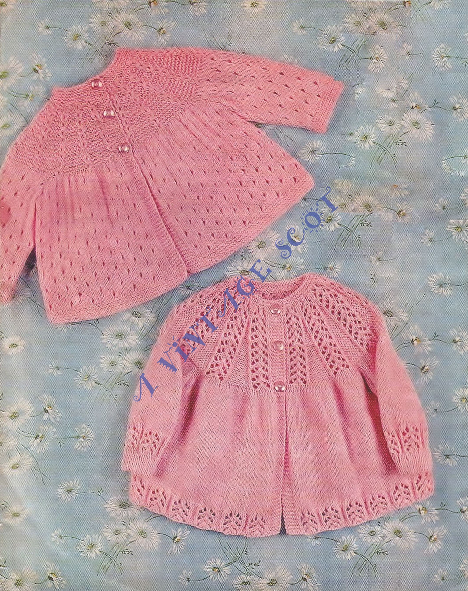 Baby Matinee Jackets 2 styles in 3ply yarn for ages 1 to 12 | Etsy