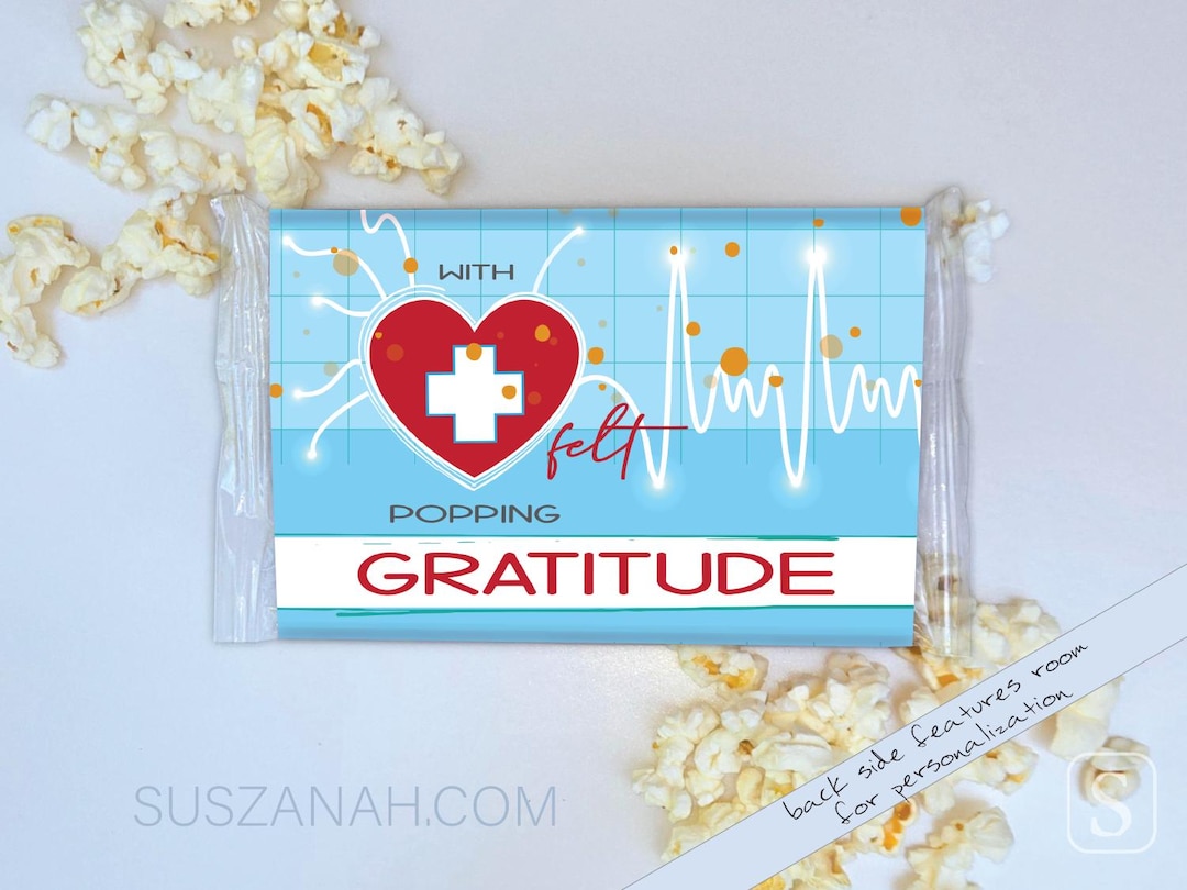 Thank You Microwave Popcorn Wrappers, Birthday Thank You Popcorn Wraps ...