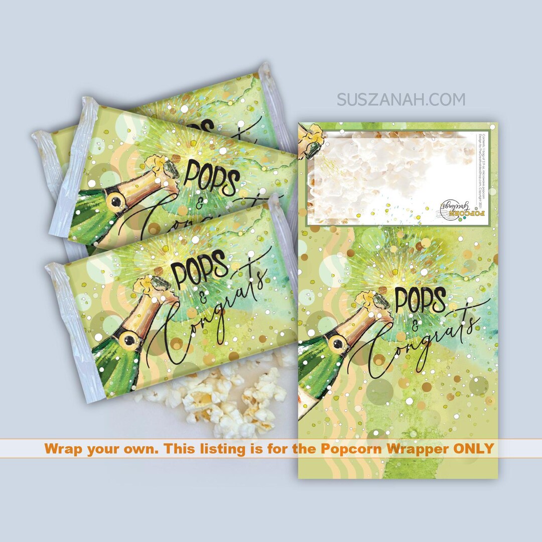 Congratulations Popcorn Wrappers: Client Gift, Real Estate Marketing - Etsy
