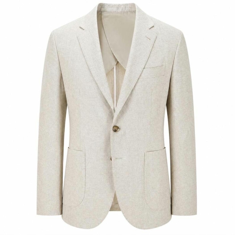 Men's Cotton Linen Blend Blazer, Lightweight Summer Sport Coat ...
