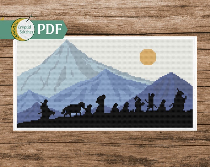 Fellowship of the Ring Cross Stitch Pattern, PDF Download, LOTR Cross ...