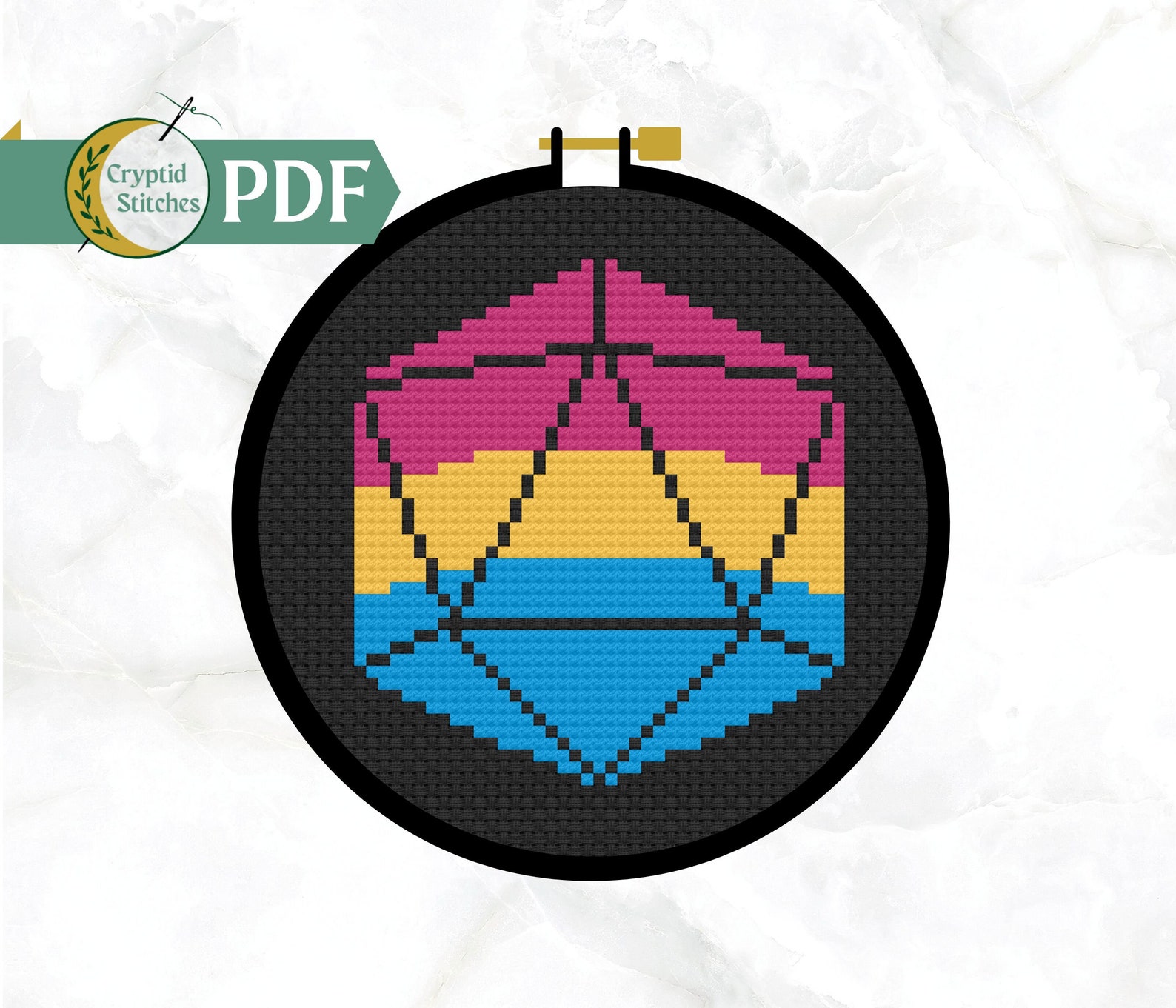 PDF Dnd Cross Stitch Pattern, D20 Cross Stitch Pattern, Pride Cross ...