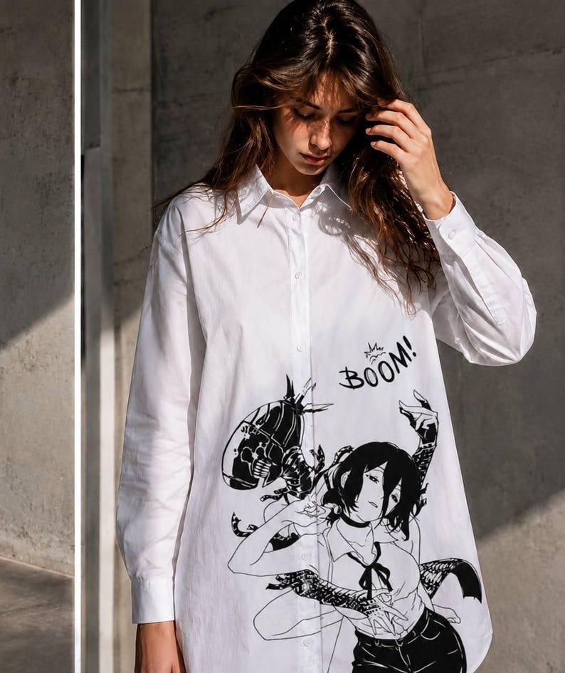 Hand-painted Anime Shirt - Etsy Australia