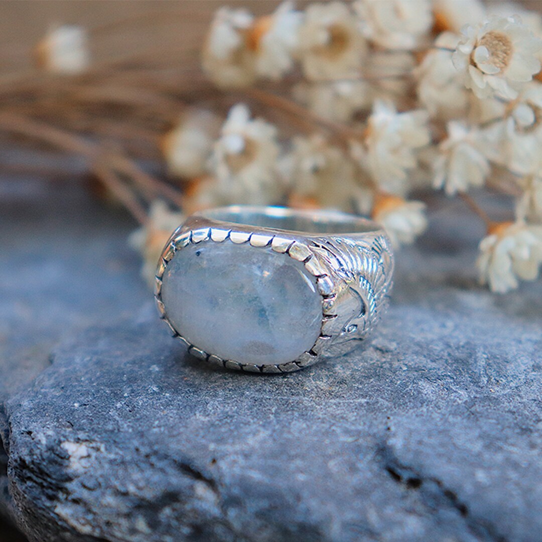Womens Ring - Moonstone - Xavier Rudd Collab - Etsy
