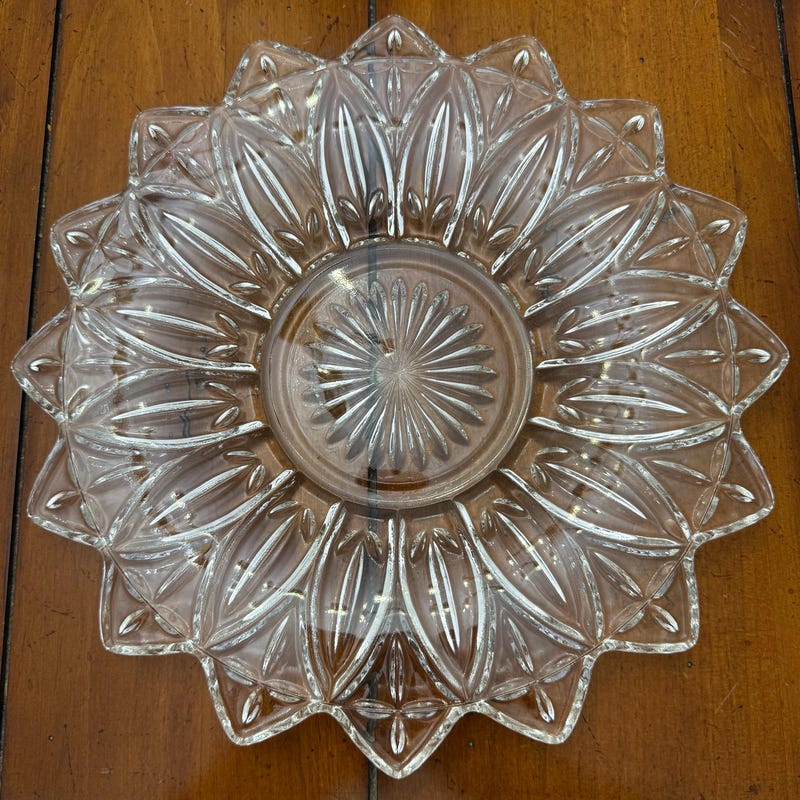 Clear Federal Glass Plates - Etsy