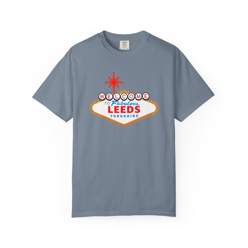 Welcome to Leeds T-shirt | Yorkshire Retro Sign Graphic Tee | Comfort ...