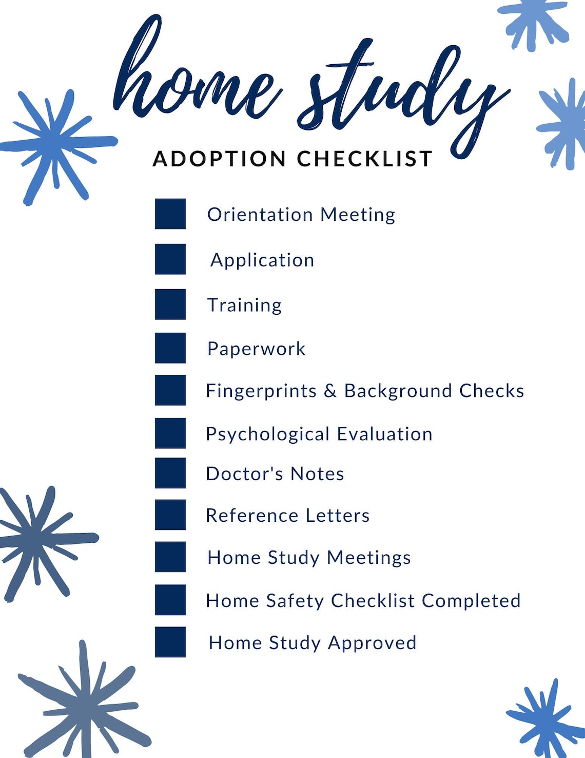 Home Study Adoption Checklist digital Download - Etsy Home Study Adoption Checklist digital Download - Etsy