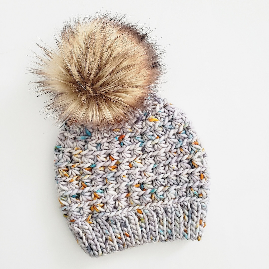 Hana Beanie: Winter Crochet Hat Pattern (PDF Download) - Etsy