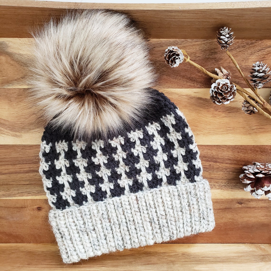 Saxon Beanie Crochet Pattern: Double Brim Hat (PDF Pattern) - Etsy