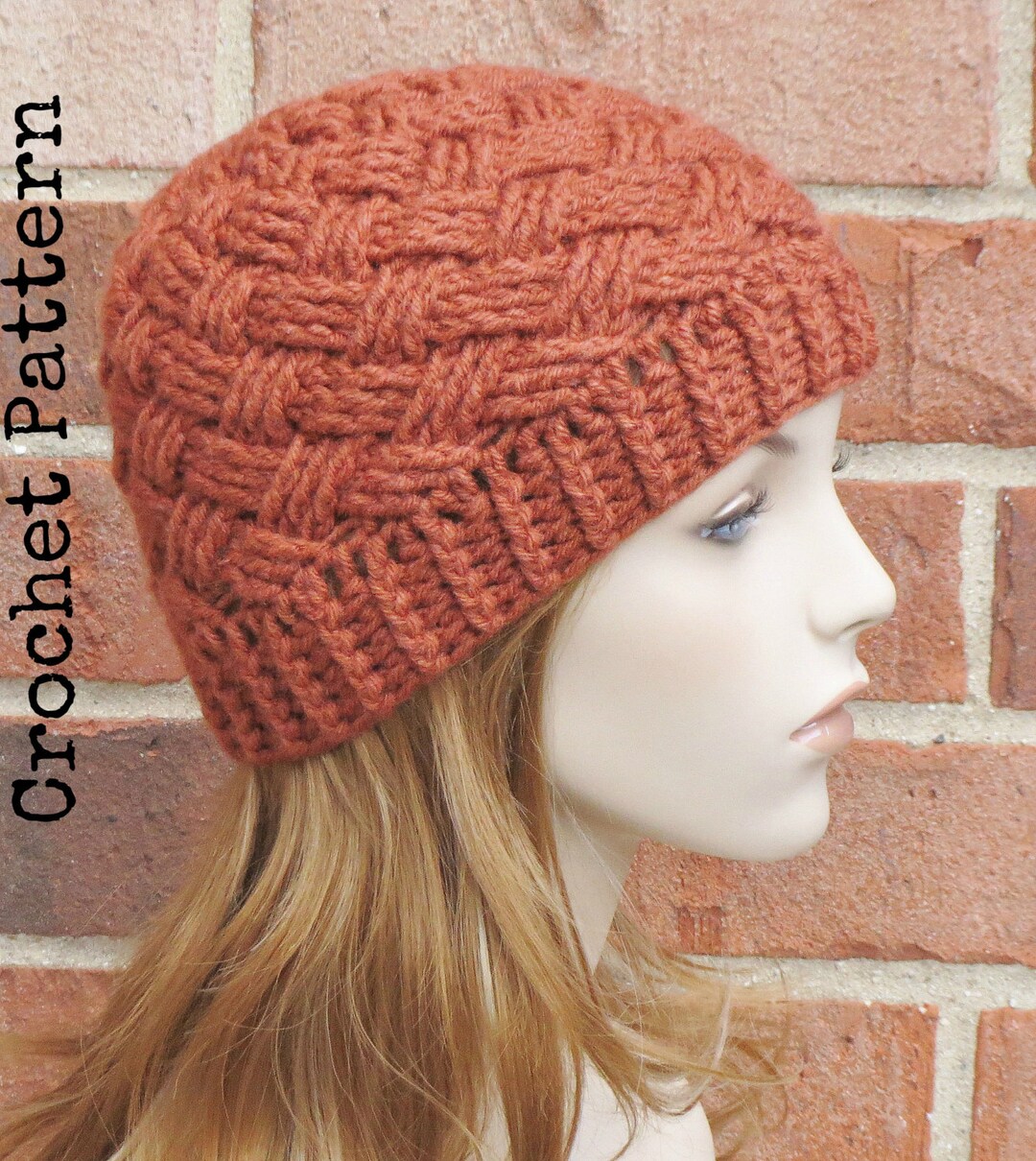 CROCHET HAT PATTERN Instant Download Bristol Basketweave Beanie Hat ...