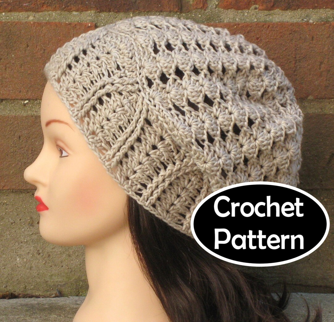 CROCHET HAT PATTERN Instant Download - Athena Slouchy Beanie Hat Women ...
