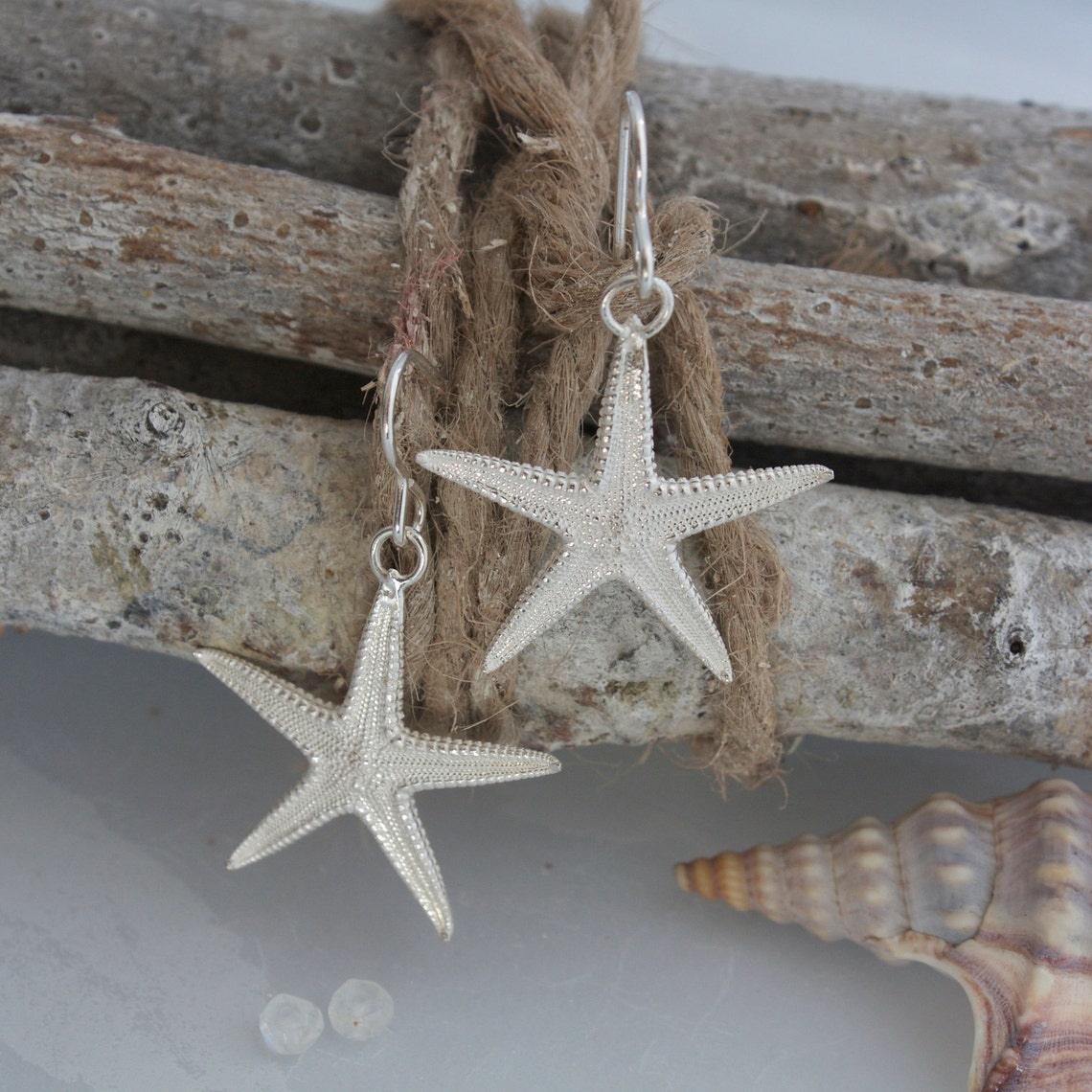 Silver Starfish Earrings Large Starfish Earrings - Etsy UK