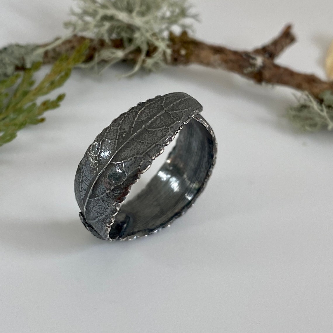 Leaf Ring-two Leaf Ring-unisex Leaf Ring-nature Jewellery - Etsy