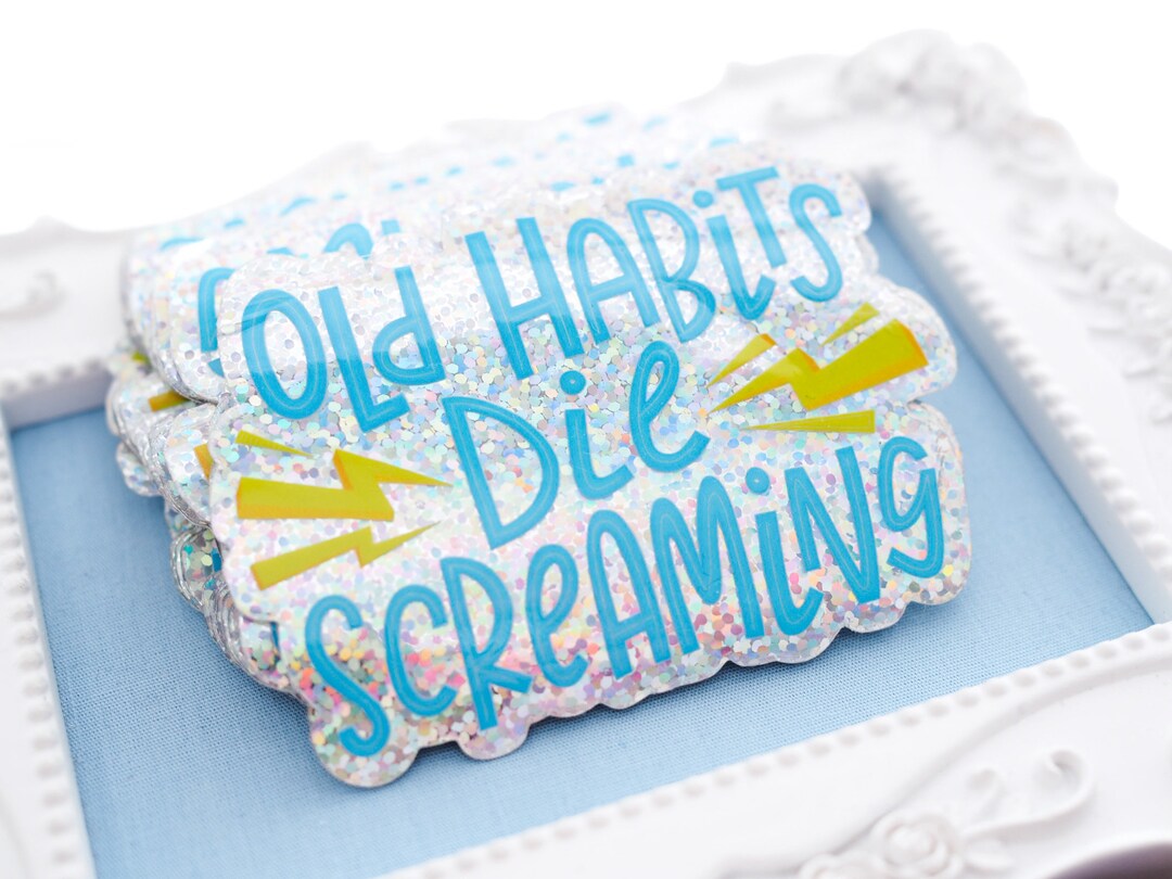 Taylor Swift Old Habits Die Screaming Glitter Vinyl Sticker - Etsy